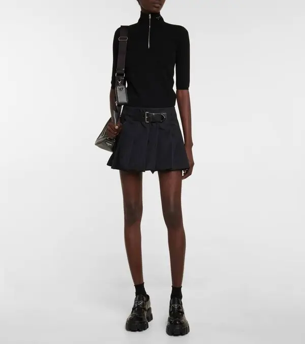 Prada Pleated Mini Skirt