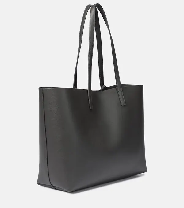 Saint Laurent Shopping E/w Leather Tote - Grey