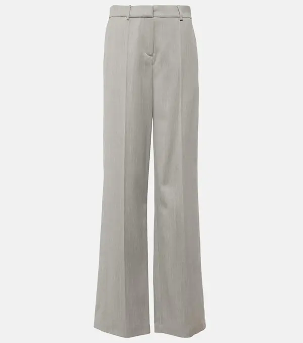 Magda Butrym Mid-rise Straight Wool Pants - Grey
