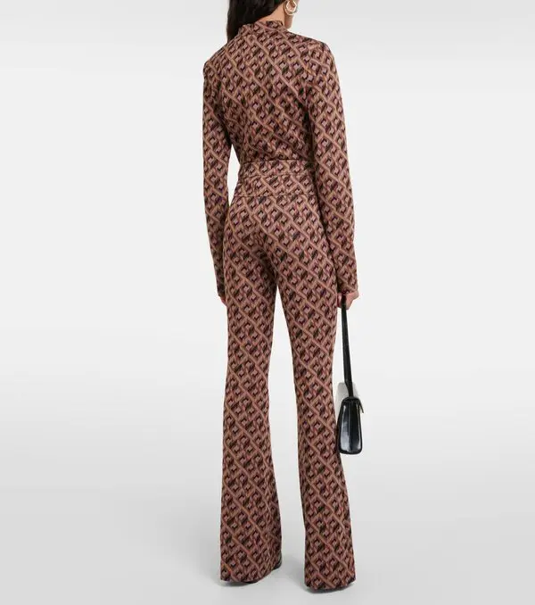 Diane Von Furstenberg Printed Flared Pants