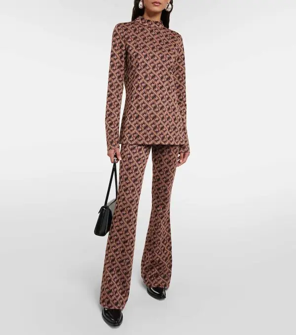 Diane Von Furstenberg Printed Flared Pants