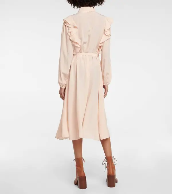 Chloé Ruffled Silk Shirt Dress