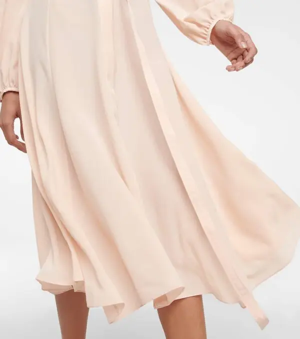 Chloé Ruffled Silk Shirt Dress