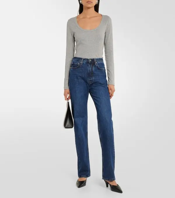 TOTEME High-rise Straight Leg Jeans