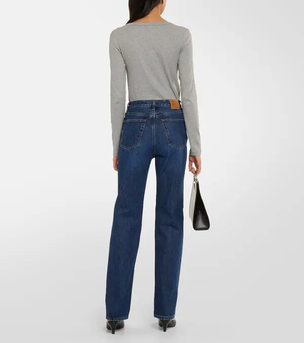 TOTEME High-rise Straight Leg Jeans