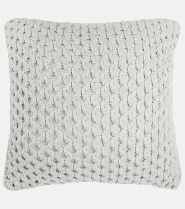 Brunello Cucinelli Cashmere And Cotton Cushion - Grey