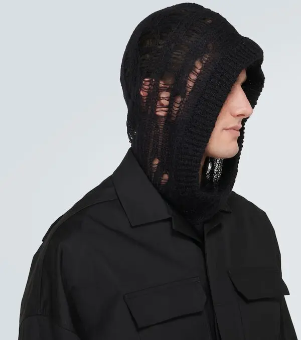 Rick Owens Distressed Ski Mask