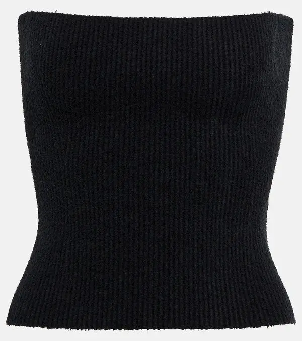 Wardrobe.NYC Strapless Ribbed Top