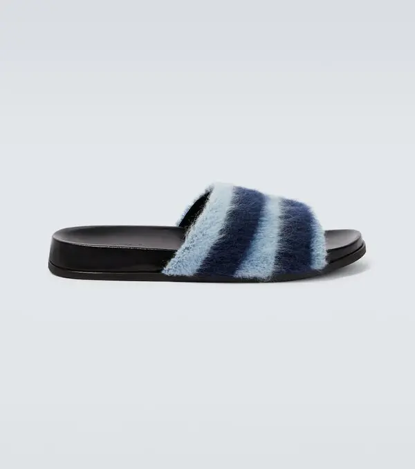 Marni Fussbett Striped Slides