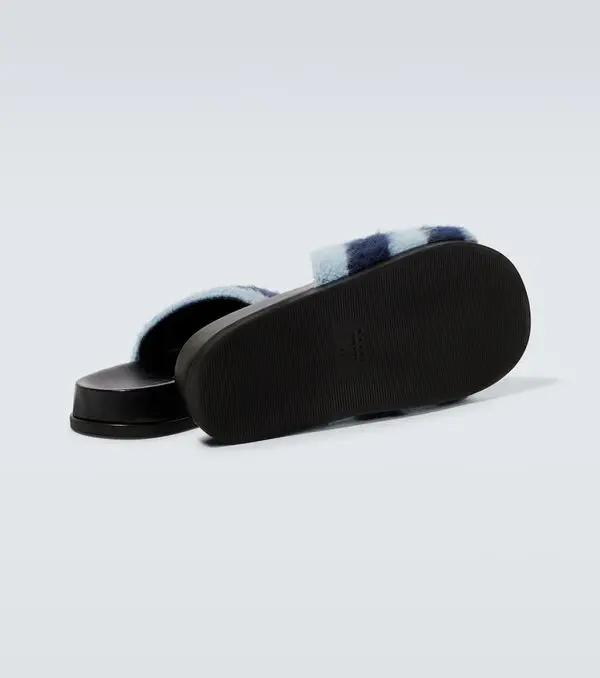 Marni Fussbett Striped Slides