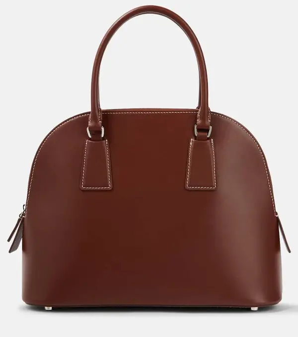 THE ROW Nina Small Leather Tote - Brown