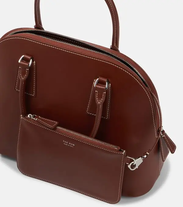 THE ROW Nina Small Leather Tote - Brown
