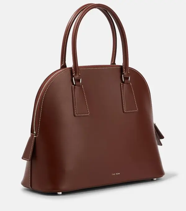 THE ROW Nina Small Leather Tote - Brown