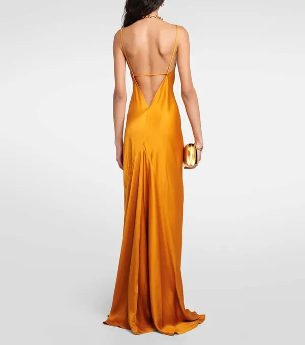 Victoria Beckham Cami Gown - Orange