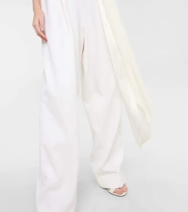 ROKSANDA Bridal Wool Jumpsuit With Cape Detail