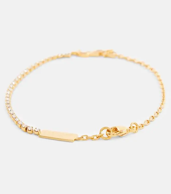 Saint Laurent Cassandre Embellished Bracelet - Gold