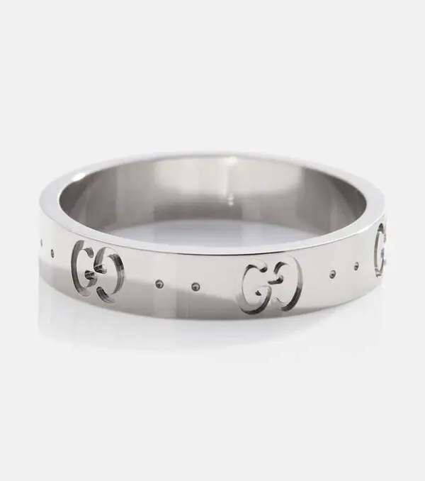 Gucci 18kt White Gold Icon Ring - Silver