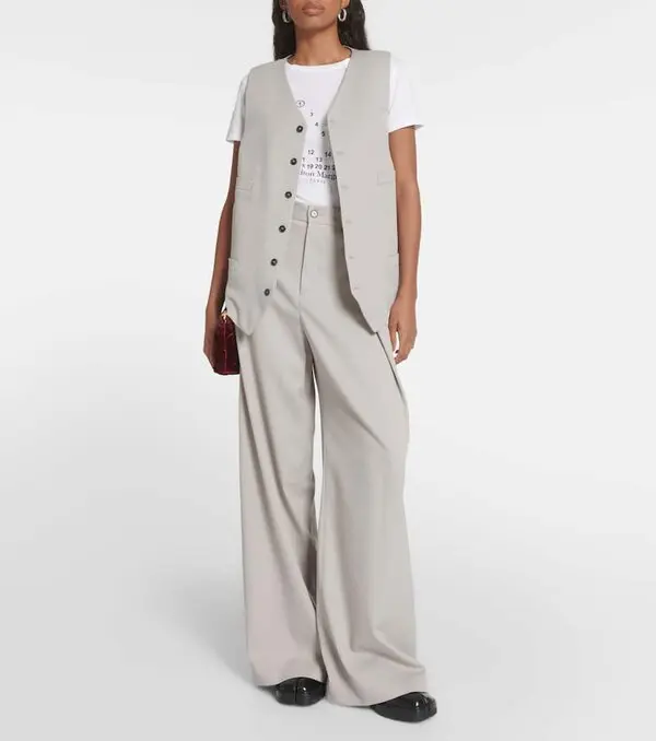 MAISON MARGIELA Oversized Wool-blend Vest