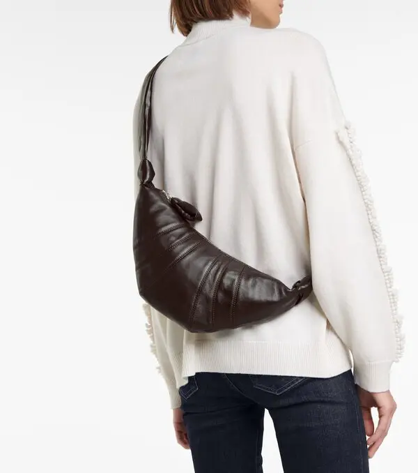 LEMAIRE Small Leather Shoulder Bag - Brown