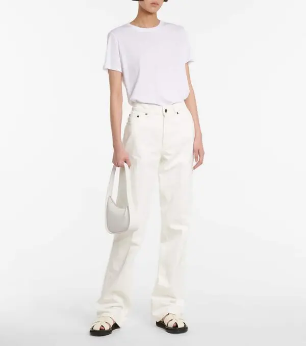 THE ROW Half Moon Leather Shoulder Bag