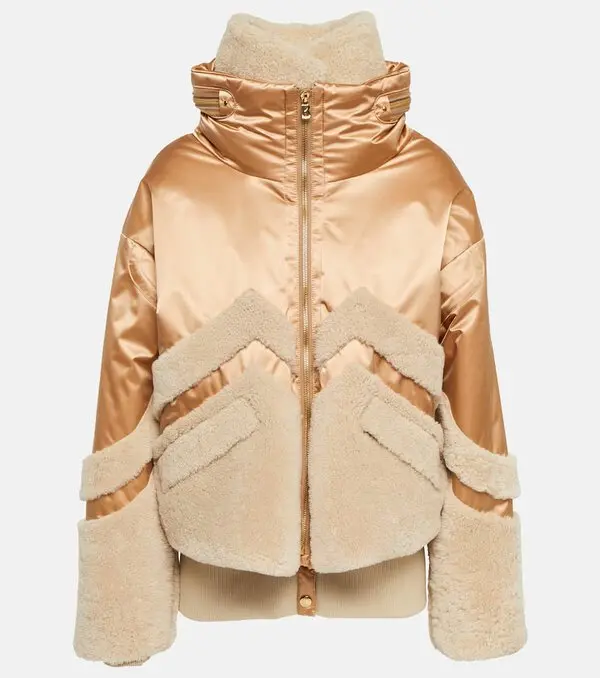 Bogner Milia Shearling-paneled Down Ski Jacket