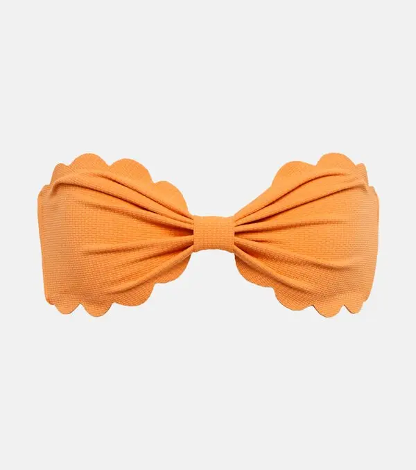 Marysia Strapless Bow-tie Bikini Top - Beige
