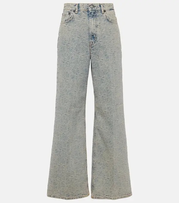 Acne Studios Monogram High-rise Wide-leg Jeans