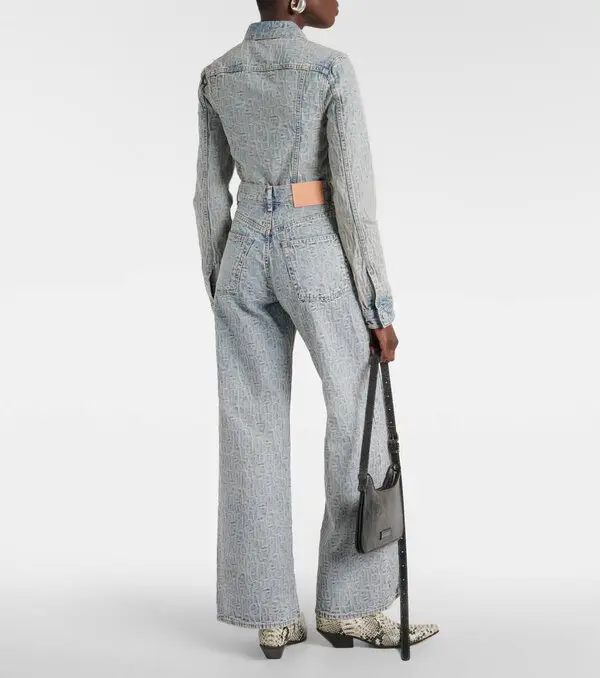 Acne Studios Monogram High-rise Wide-leg Jeans