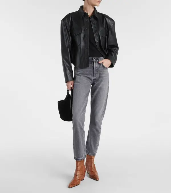 Paris Texas Jane Croc-effect Leather Boots