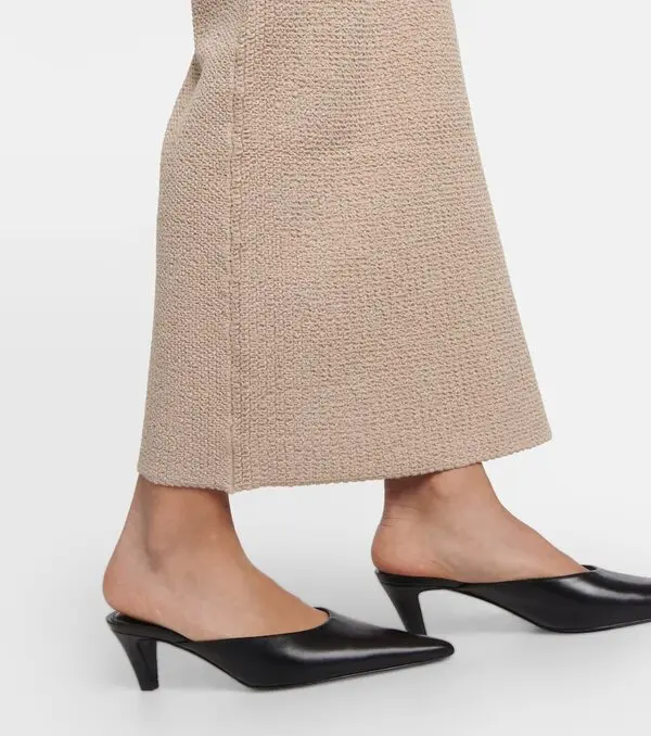 TOTEME Knitted Off-shoulder Midi Dress