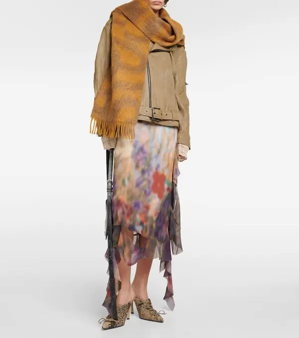 Acne Studios Logo Wool-blend Scarf