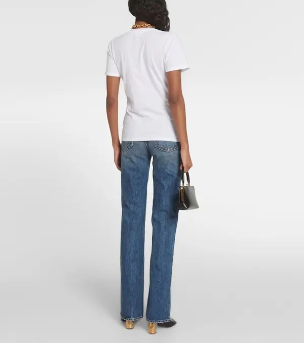NILI LOTAN Mariela Cotton Jersey T-shirt - White