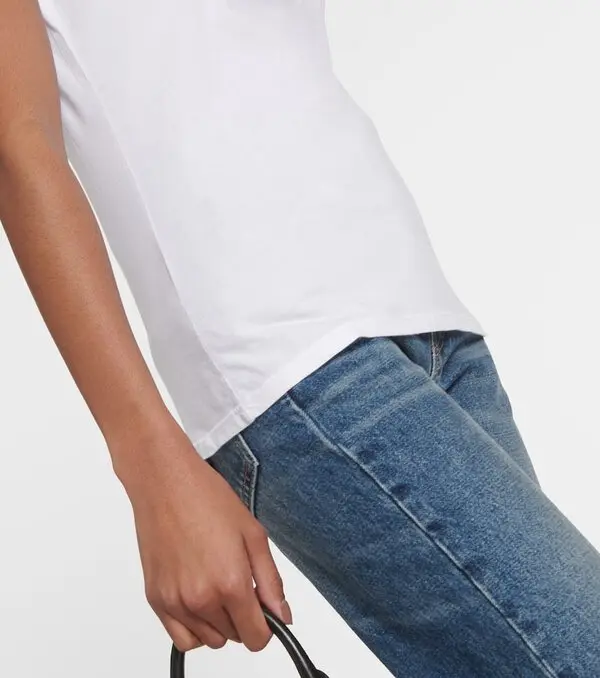 NILI LOTAN Mariela Cotton Jersey T-shirt - White