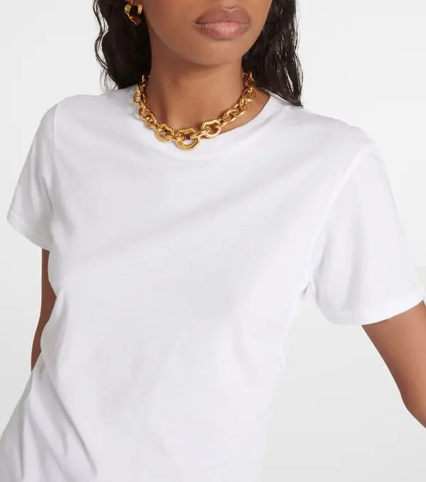 NILI LOTAN Mariela Cotton Jersey T-shirt - White