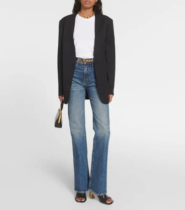 NILI LOTAN Mariela Cotton Jersey T-shirt - White