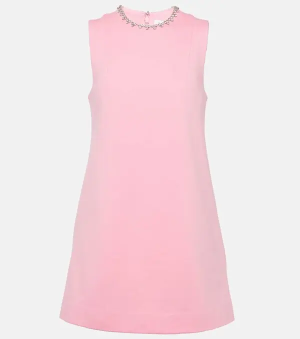 AREA Crystal-embellished Cutout Mini Dress - Pink