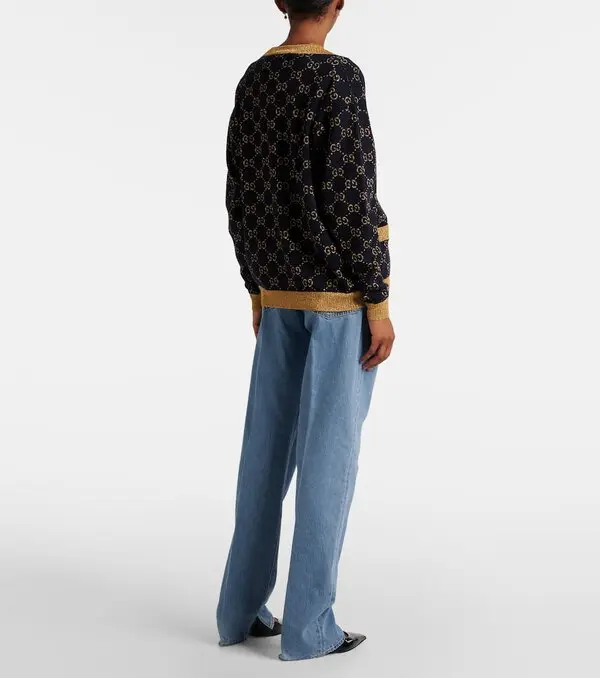 Gucci Cotton-blend Lamé Cardigan