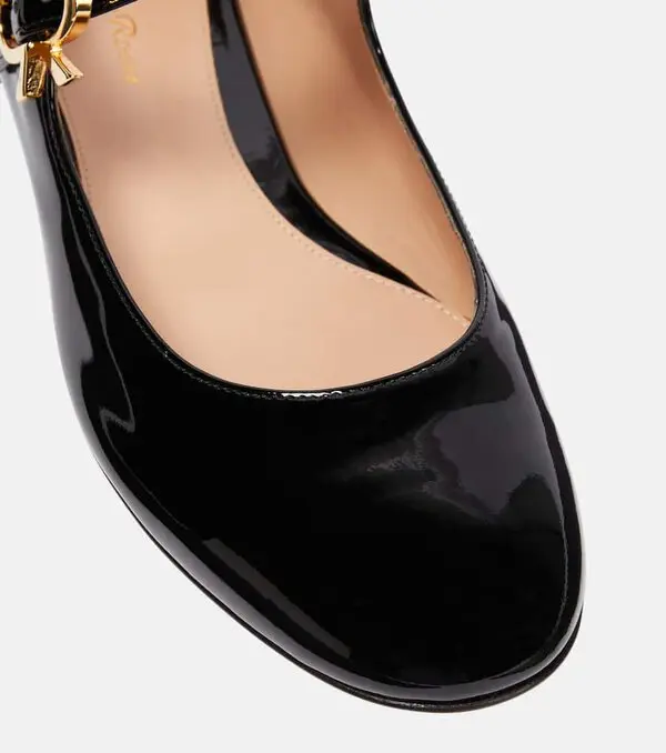 GIANVITO ROSSI Mary Jane Patent Leather Ballet Flats