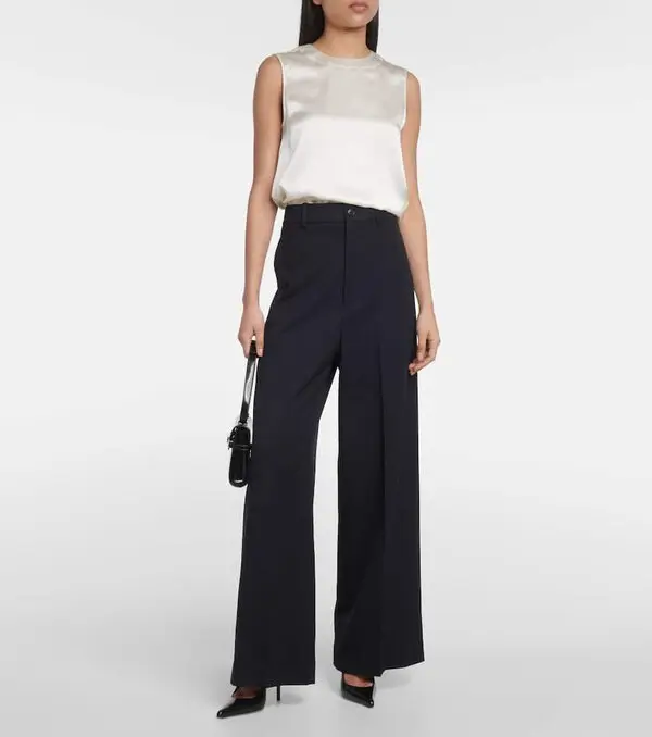 NILI LOTAN Johan Virgin Wool Wide-leg Trousers