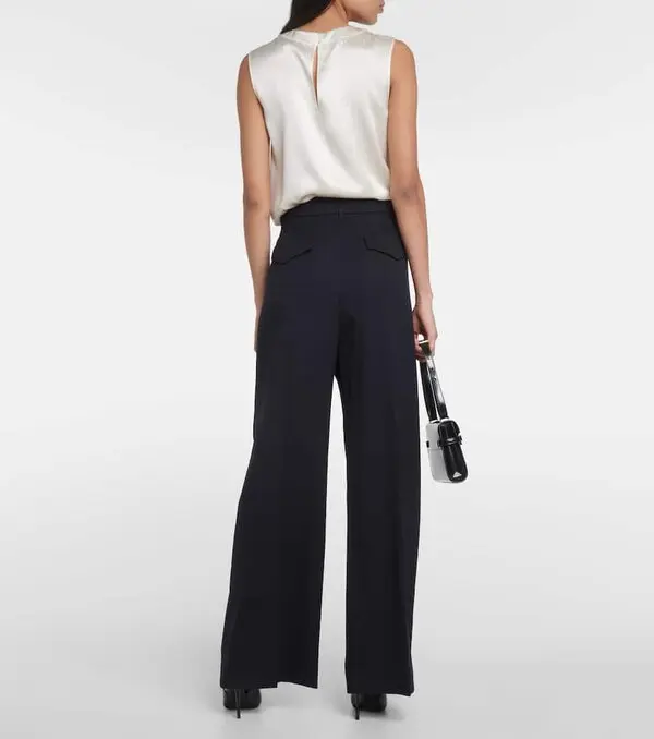 NILI LOTAN Johan Virgin Wool Wide-leg Trousers