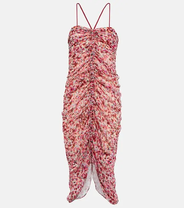 MARANT ETOILE Falone Printed Georgette Midi Dress - Multicoloured