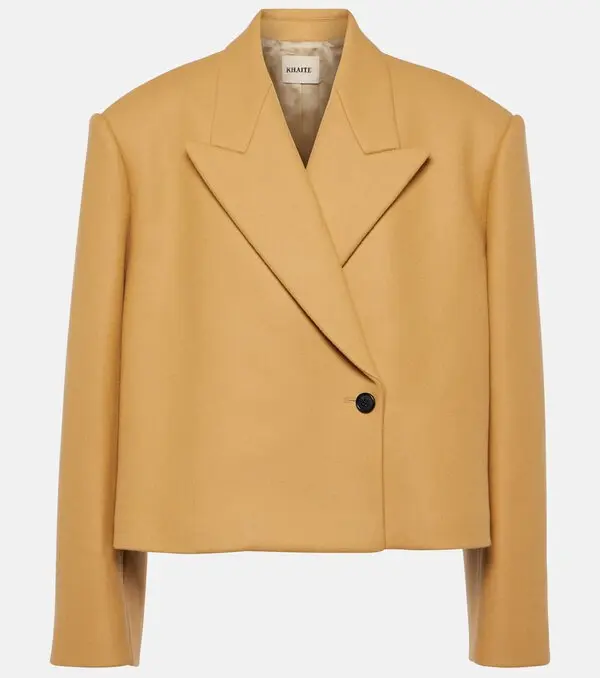Khaite Raymond Cropped Jacket - Beige