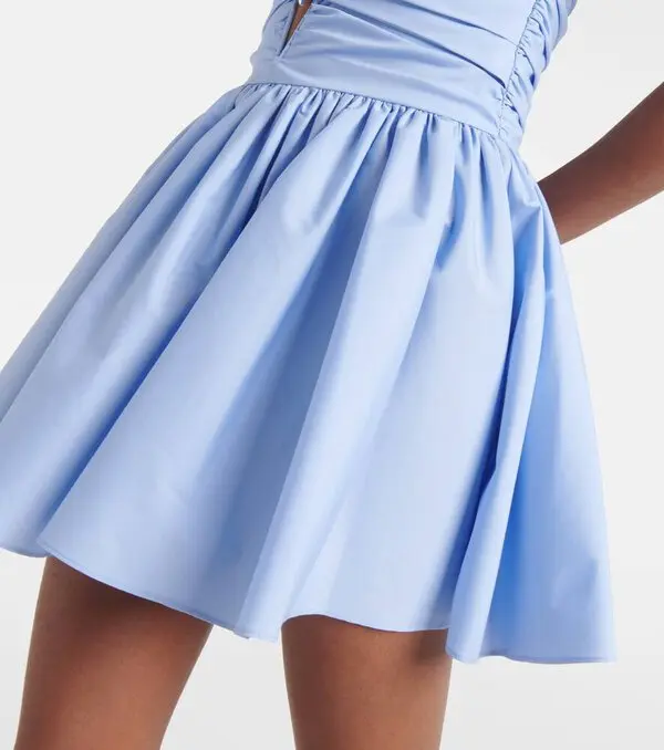 AREA Cutout Cotton-blend Mini Dress