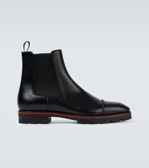 CHRISTIAN LOUBOUTIN Melon Leather Chelsea Boots