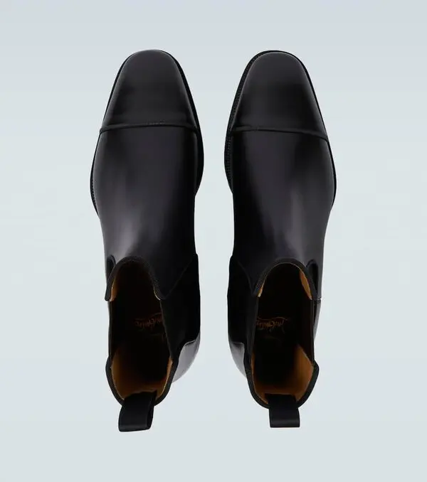 CHRISTIAN LOUBOUTIN Melon Leather Chelsea Boots