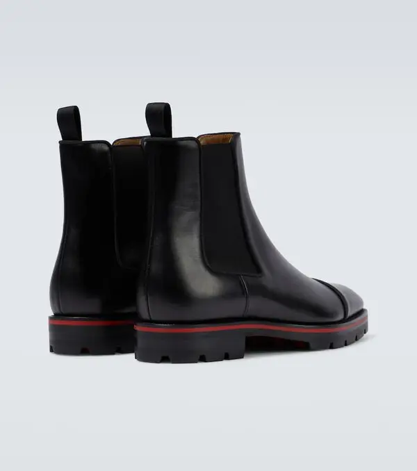 CHRISTIAN LOUBOUTIN Melon Leather Chelsea Boots