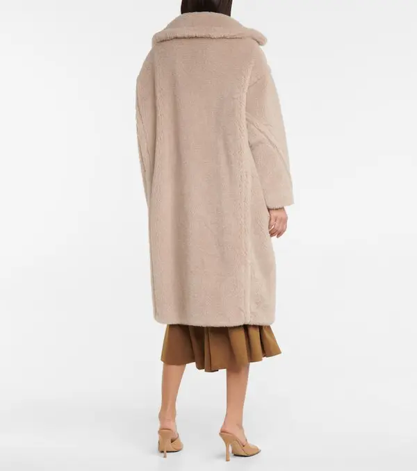 Max Mara Tedgirl Alpaca-blend Coat - Pink