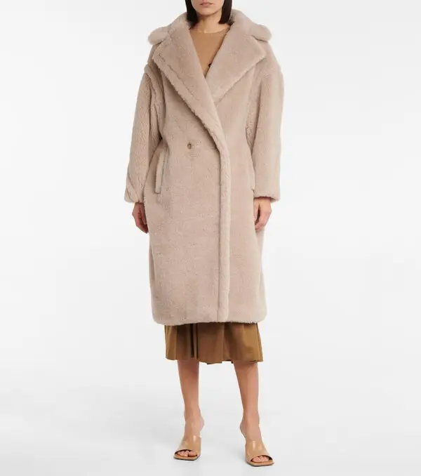 Max Mara Tedgirl Alpaca-blend Coat - Pink