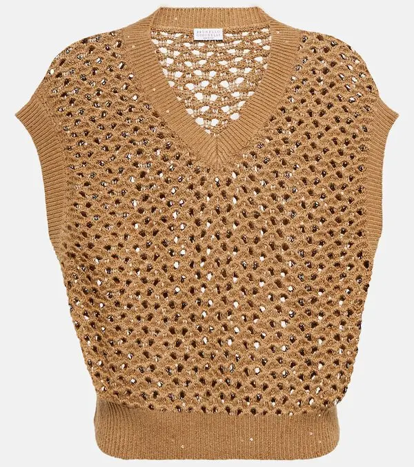 Brunello Cucinelli Open-knit Top