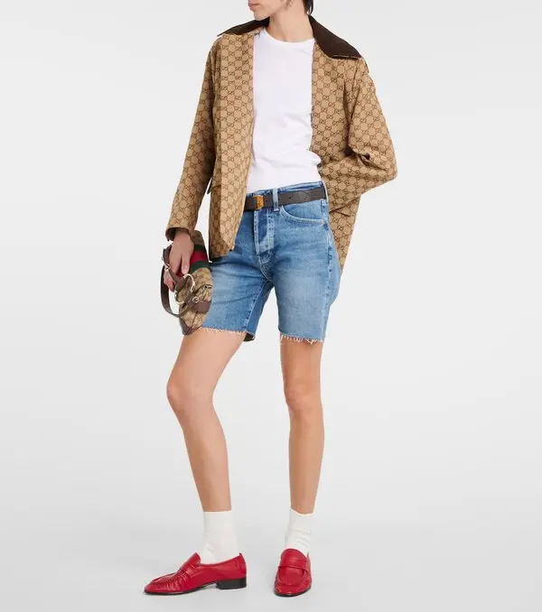 Ag High-rise Denim Shorts